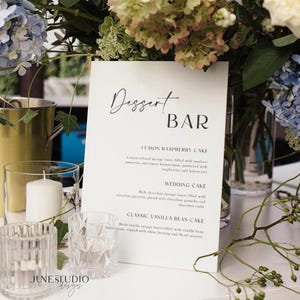 Dessert Table Sign Template Minimalist Wedding Decor Editable Printable ...