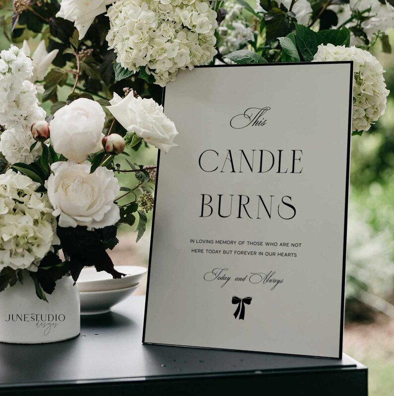 Wedding in Loving Memory Sign Template, Simple Loving Memory Sign ...