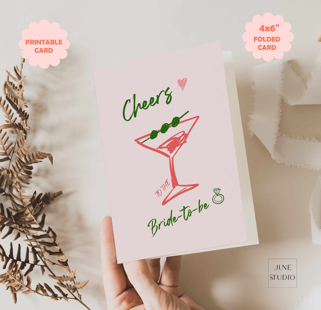 Printable Bridal Shower Greeting Card Bridal Gift, Bride-to-be Gift ...