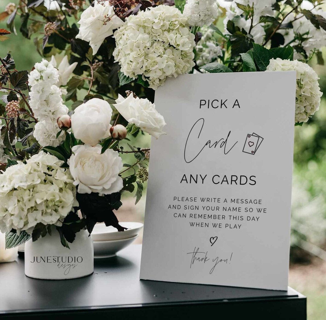 Guestbook Sign for Playing Cards Template Please Sign Our Guest Book ...