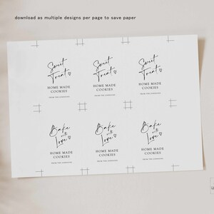 Editable Cookie Tag Template Instant Download Printable Sweet Treat Tag ...