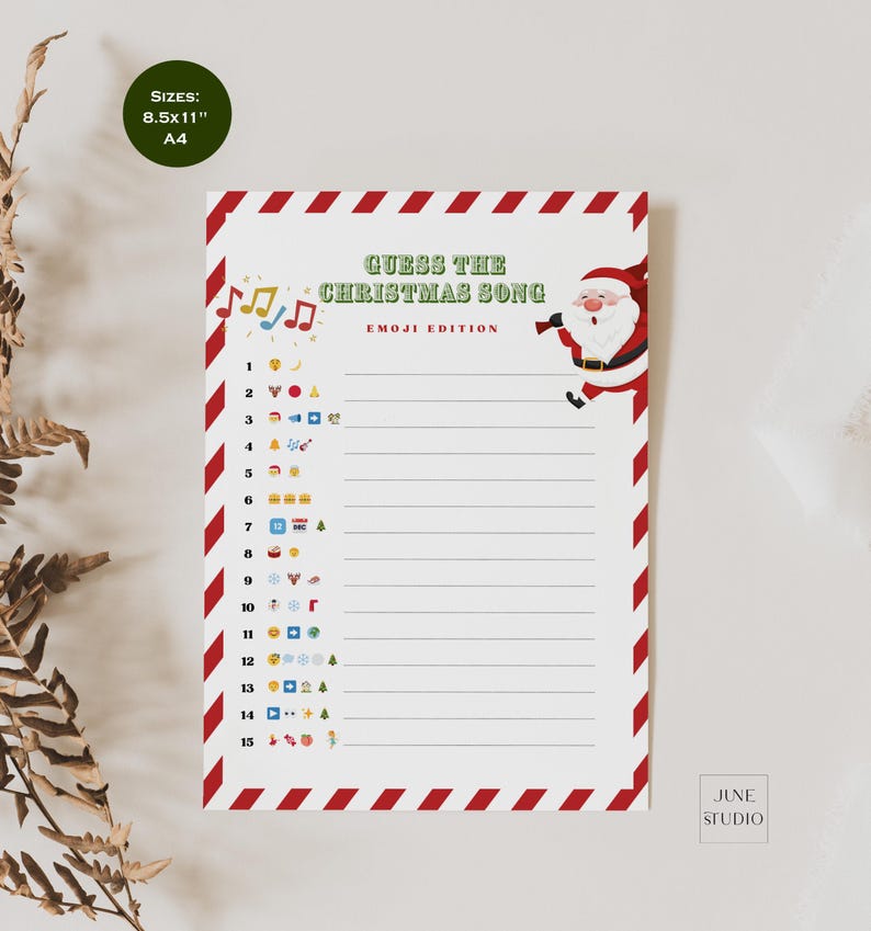 Christmas Songs Emoji Game, Fun Christmas Work Party Music Game With ...