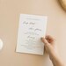 Modern Wedding Program Fan Template Elegant Calligraphy Program Fan ...