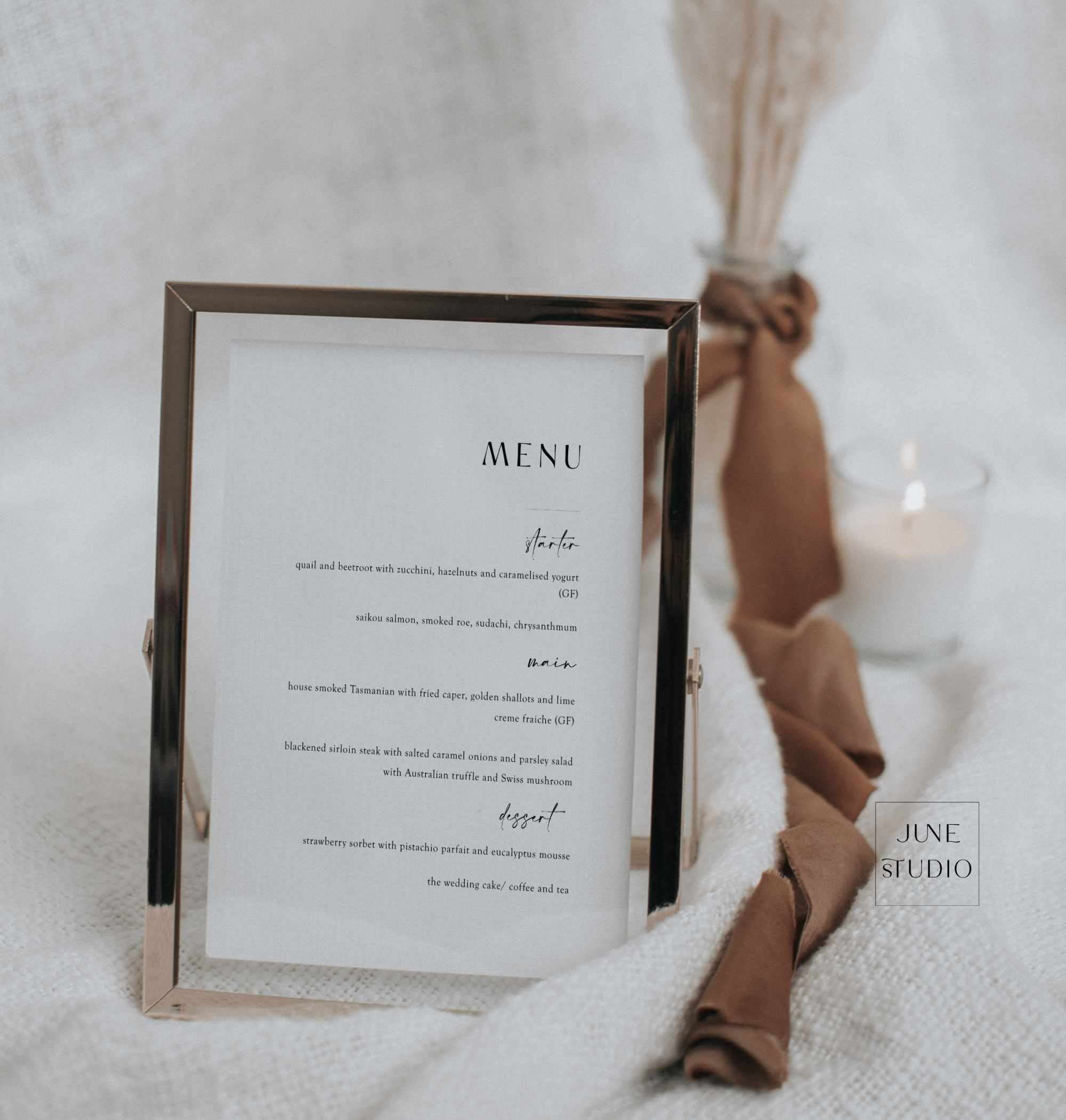 Minimalist Wedding Menu Board Digital Template Neutral Minimal Wedding ...