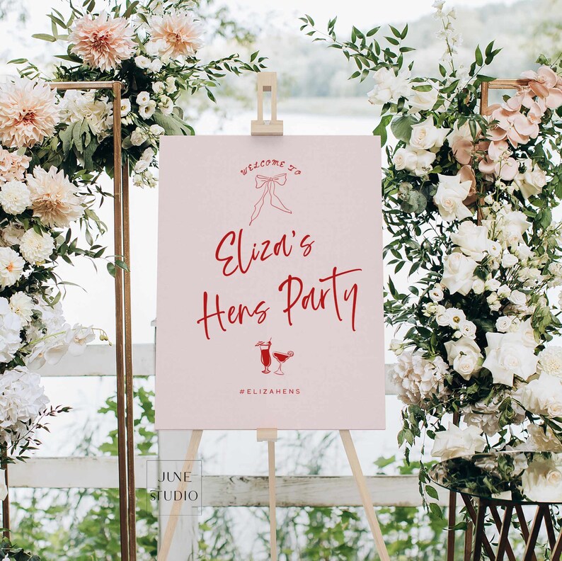 Unique Hens Party Invitation Template Editable Wavy Hens Do - Etsy