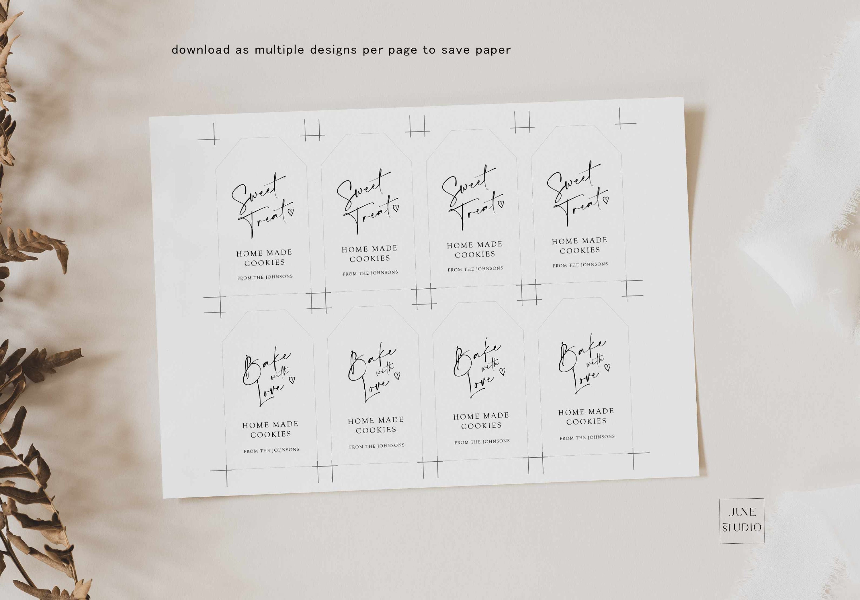 Editable Cookie Tag Template Instant Download Printable Sweet - Etsy