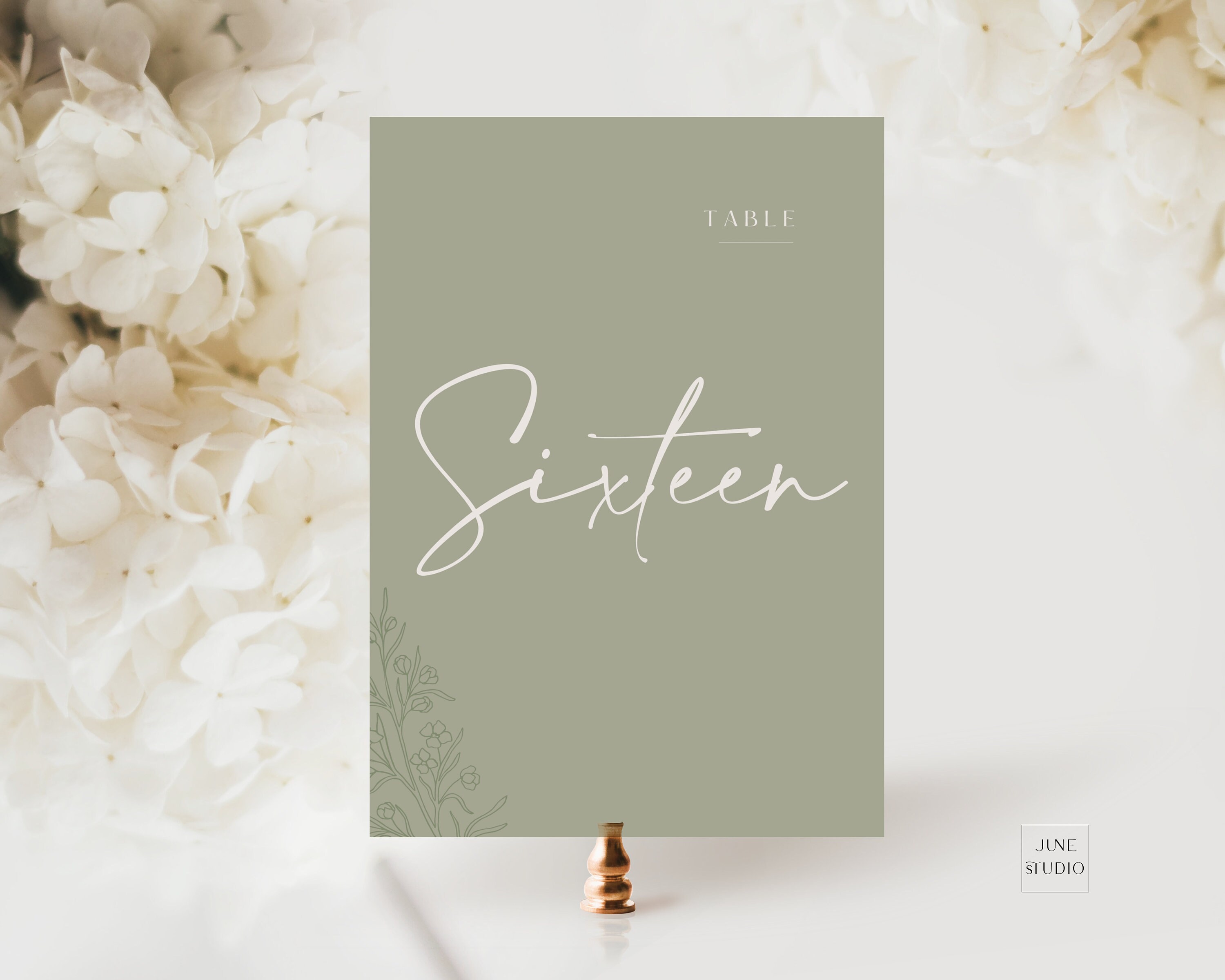Sage Green Wedding Table Number Template Floral Wedding Table - Etsy