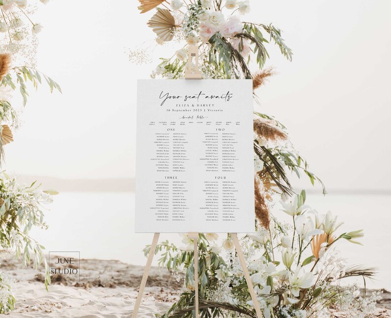 Small Seating Chart Template Wedding Long Tables Wedding Seating Plan ...