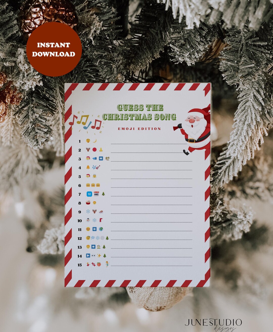 Christmas Songs Emoji Game, Fun Christmas Work Party Music Game With ...