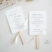 Modern Wedding Program Fan Template Elegant Calligraphy Program Fan ...