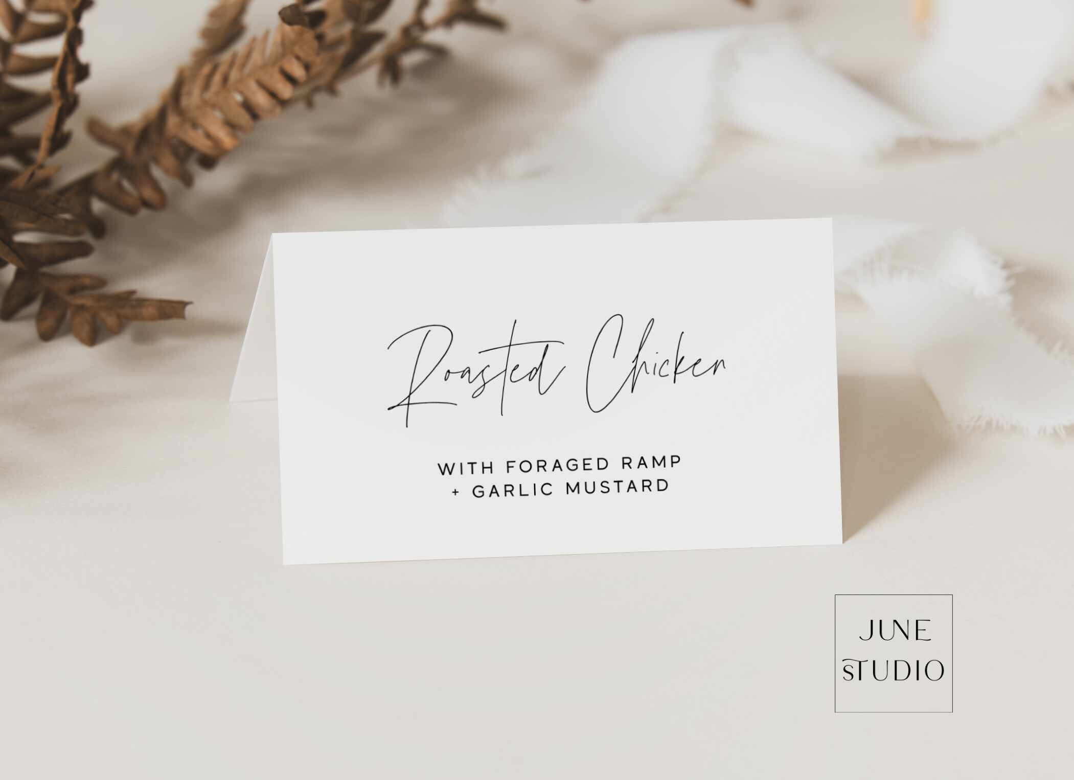 Minimalist Wedding Buffet Label Template Buffet Food Sign Buffet Labels ...