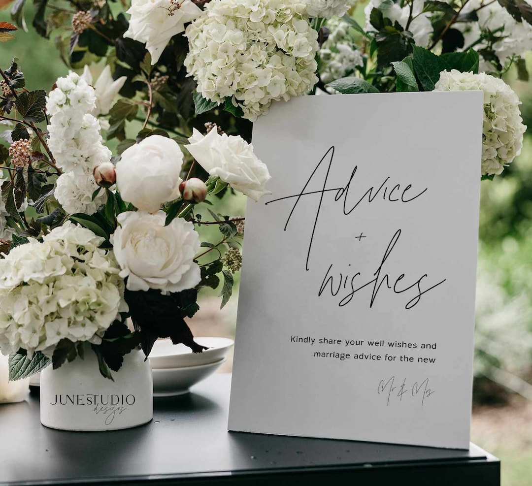 Modern Advice and Well Wishes Sign Digital Template Editable Advice ...