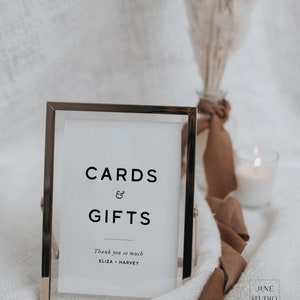 Modern Cards and Gifts Sign Digital Template Cards and Well - Etsy