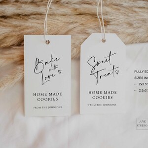 Editable Cookie Tag Template Instant Download Printable Sweet Treat Tag ...