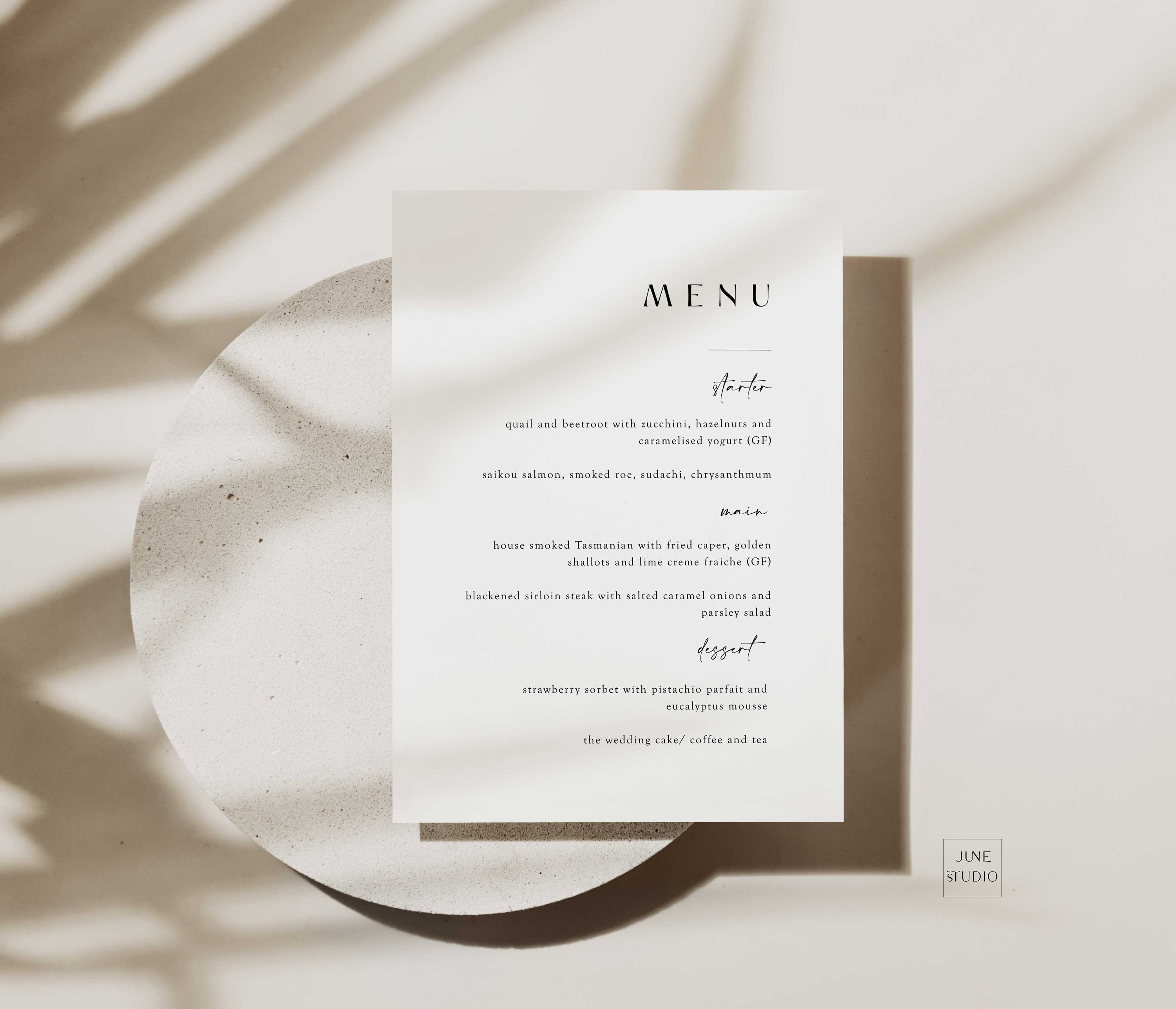 Minimalist Wedding Menu Board Digital Template Neutral Minimal Wedding ...