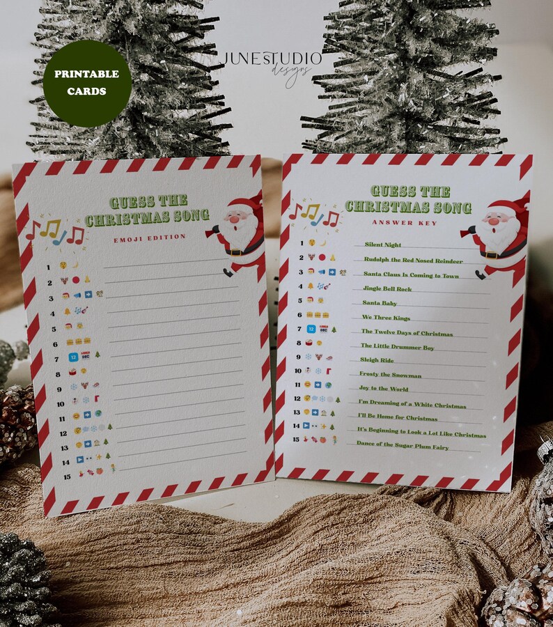 Christmas Songs Emoji Game, Fun Christmas Work Party Music Game With ...