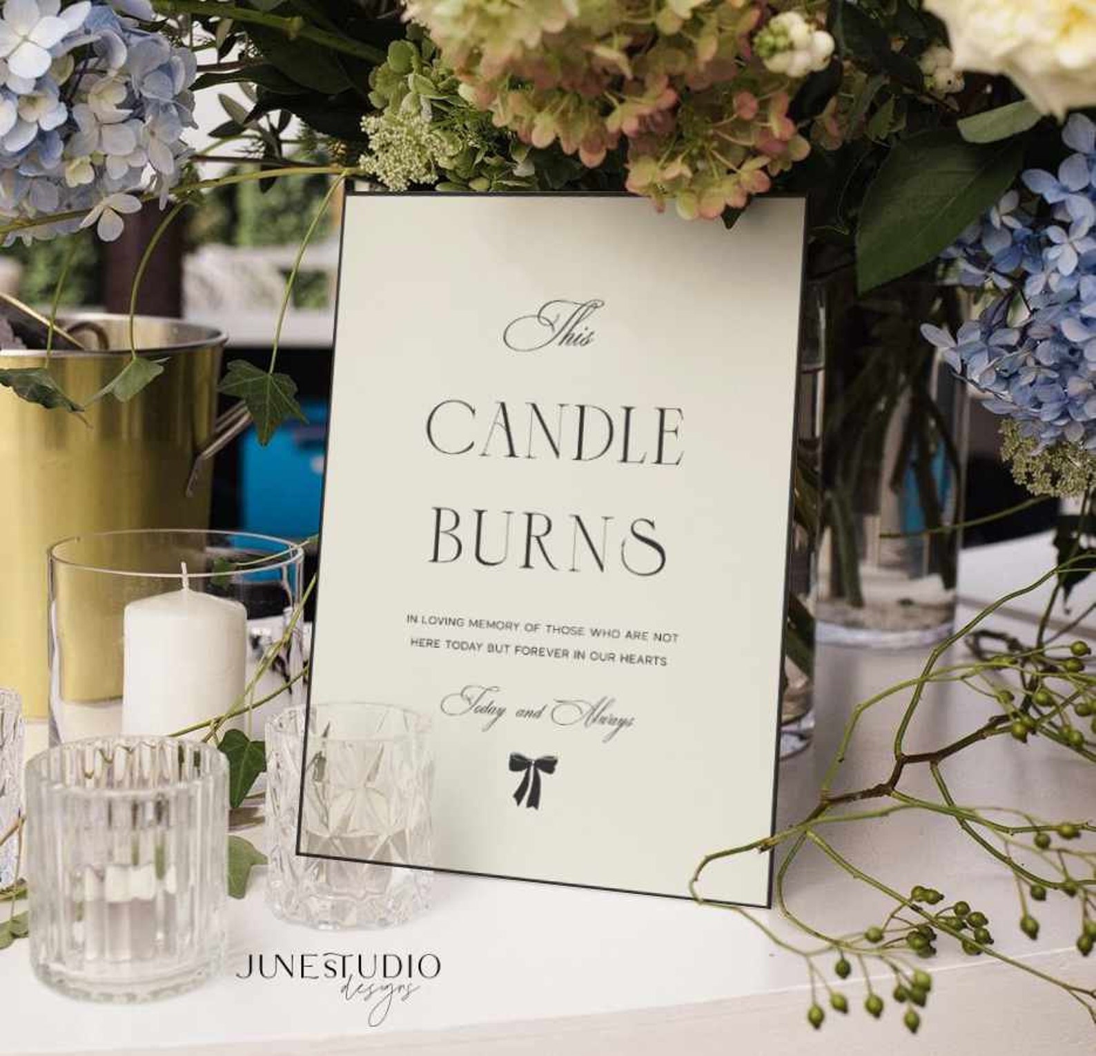 Wedding in Loving Memory Sign Template, Simple Loving Memory Sign ...