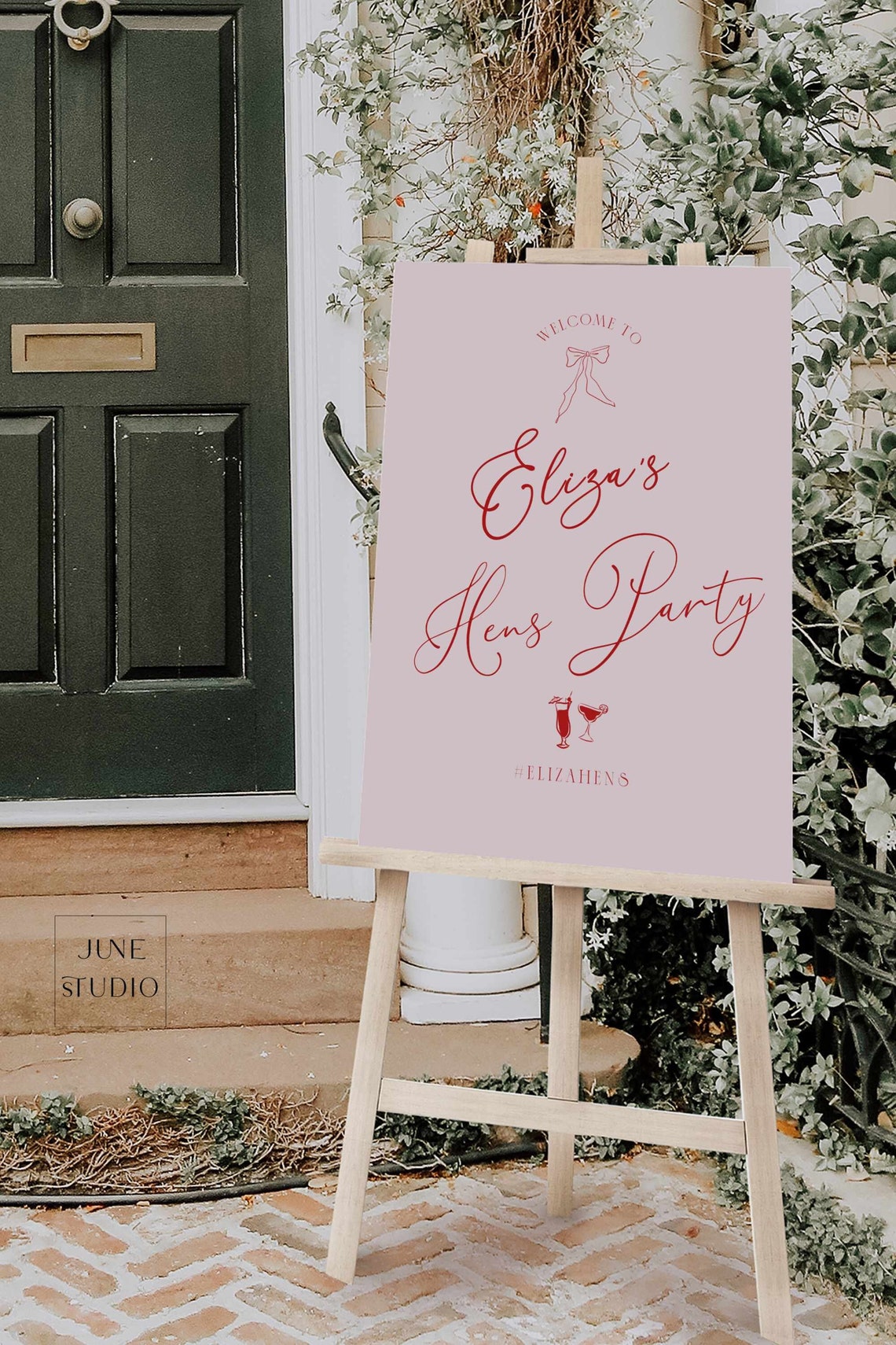 Unique Hens Party Welcome Sign: Hand-drawn Illustration (digital ...
