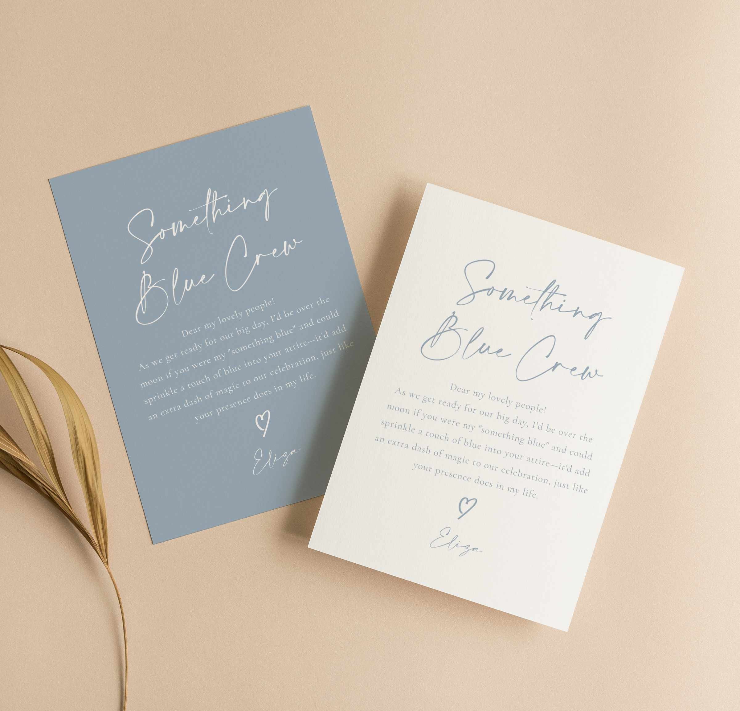 Something Blue Crew Proposal Card Template (editable 5x7, 4x6, A6) - Etsy