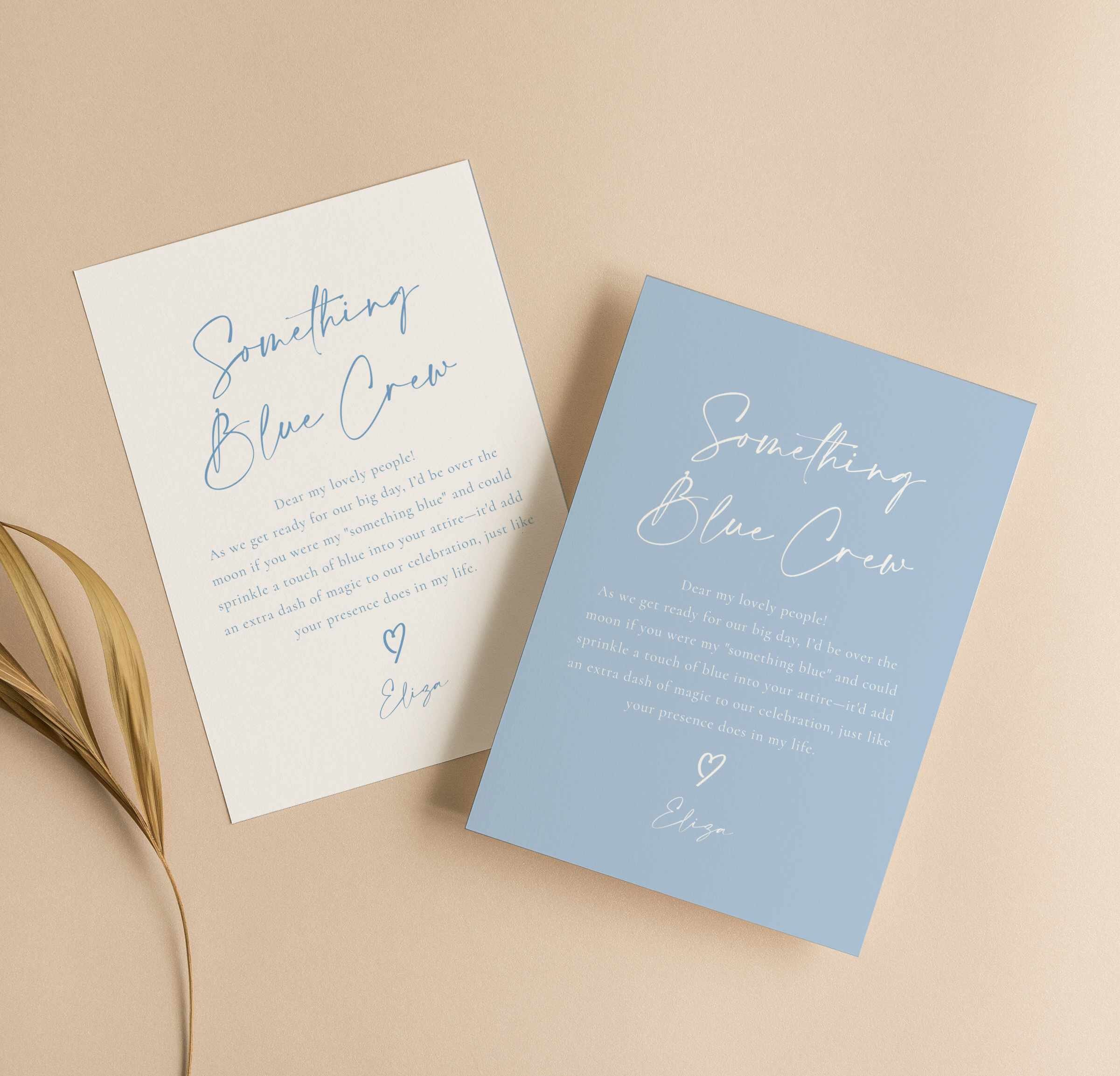 Something Blue Crew Proposal Card Template (editable 5x7, 4x6, A6) - Etsy
