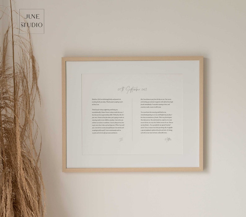 Wedding Vows Art Template Classic Wedding Vow Wall Art Unique 1st ...