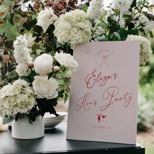 Unique Hens Party Welcome Sign Template Printable Bachelorette Party ...