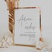 Wedding Advice Cards and Sign Template: Modern Script Minimalist Design ...