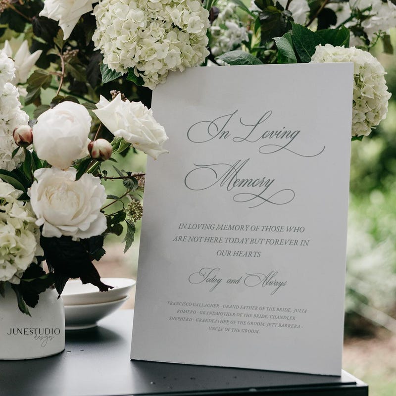 Memory Table Wedding Sign - Etsy