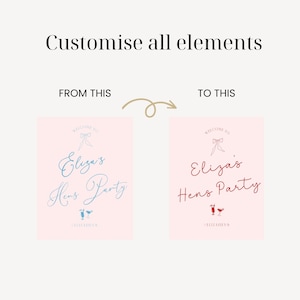 Unique Hens Party Welcome Sign Template Printable Bachelorette Party ...