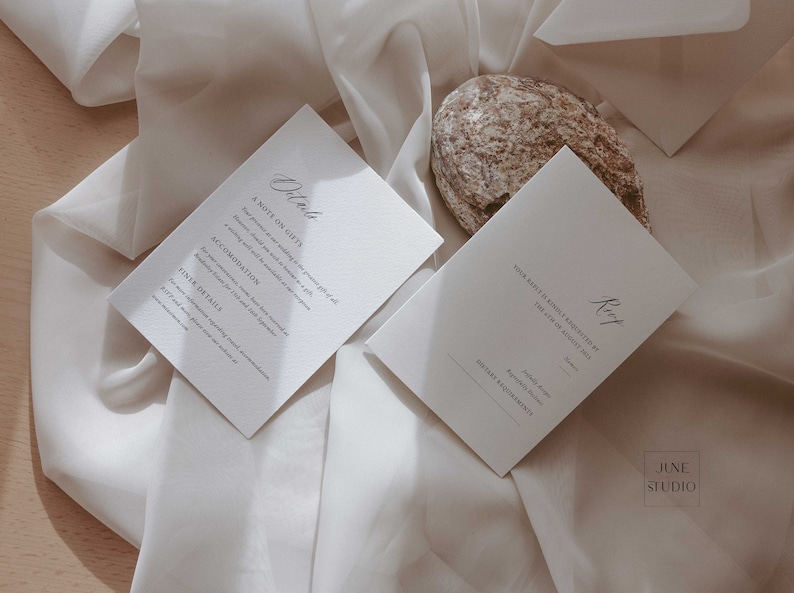 Elegant Wedding Invitation Suite: Modern Calligraphy Template Wedding ...