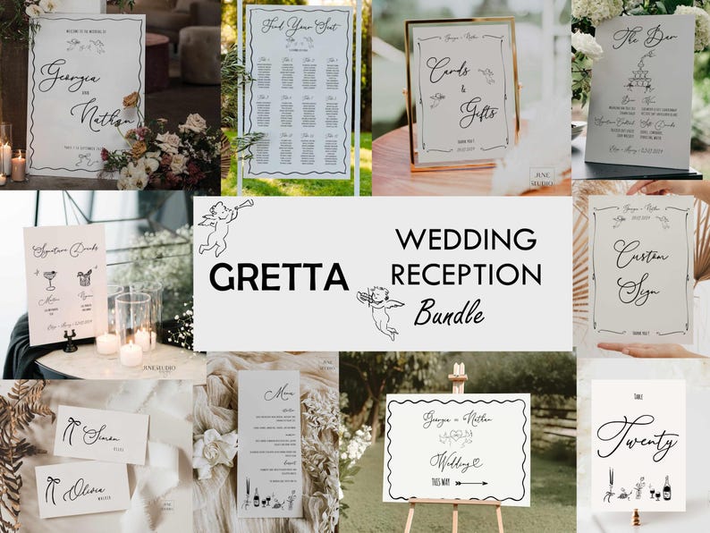 Hand-drawn Church Wedding Program Template: Tri-fold Timeline ...