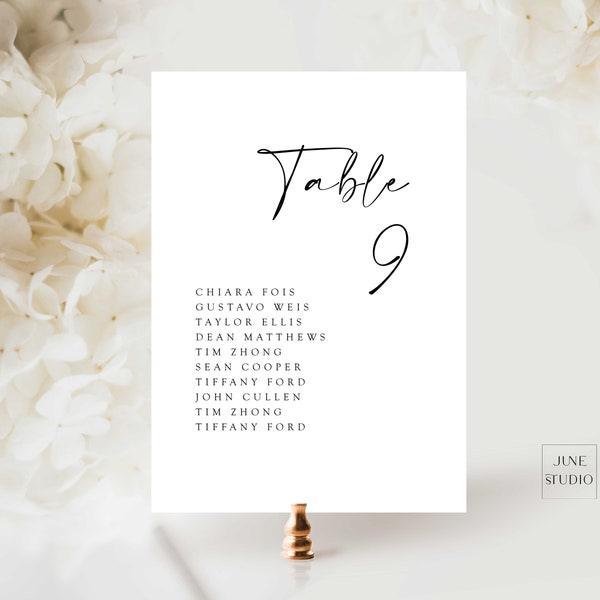 Wedding Seating Chart Cards 3x5 - Etsy