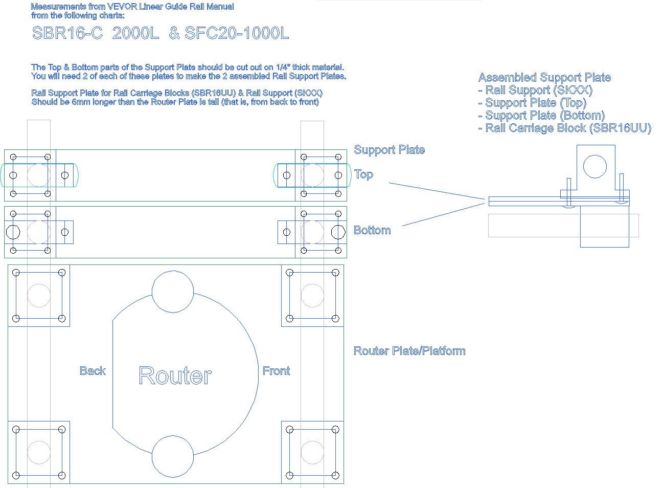 CRV (vcarve 11.5+) and SVG File for DIY Linear Guide Rail, Router ...