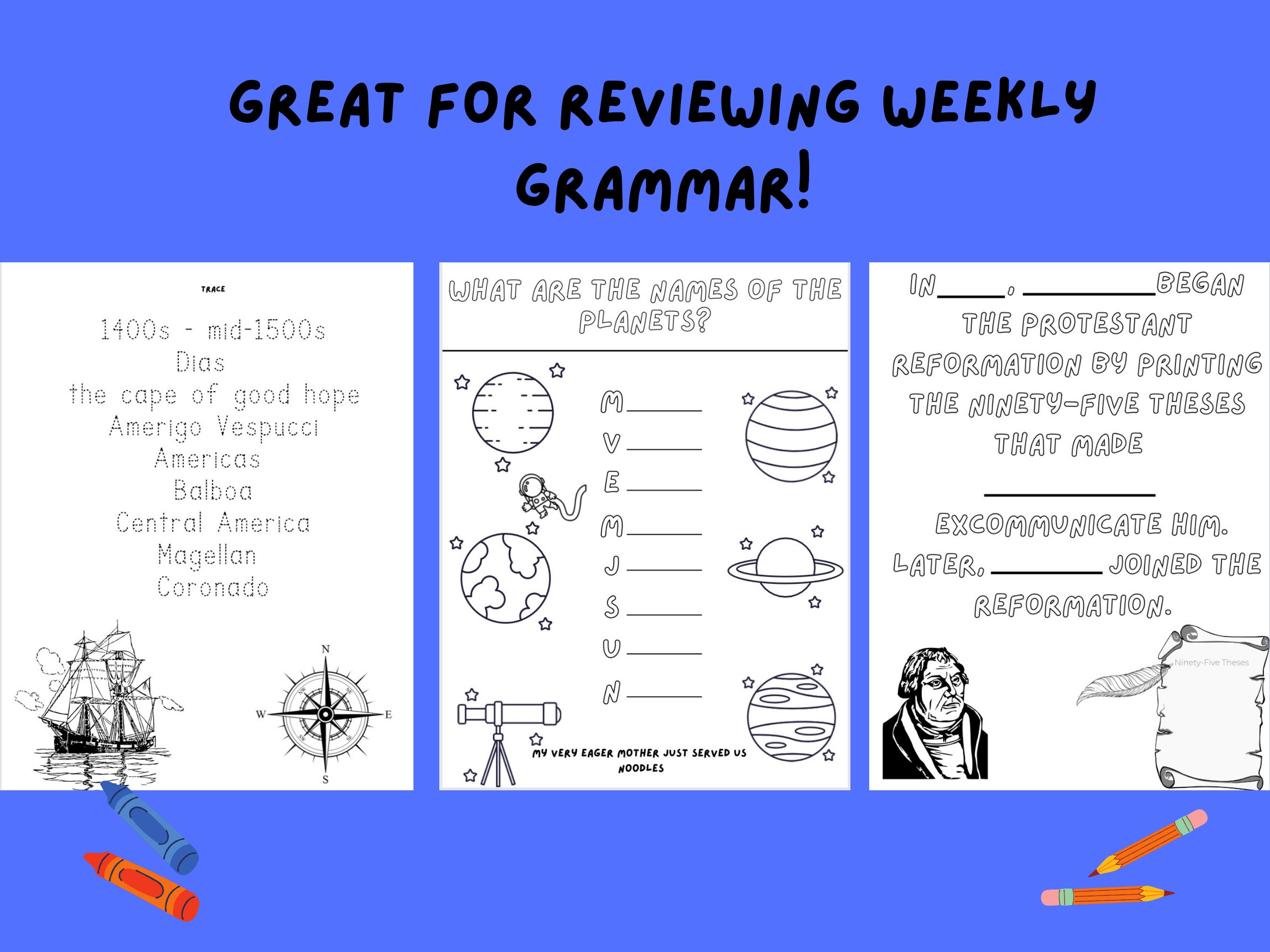 Classical Conversations Cycle 2 Complete Memory Work Activity Sheets ...