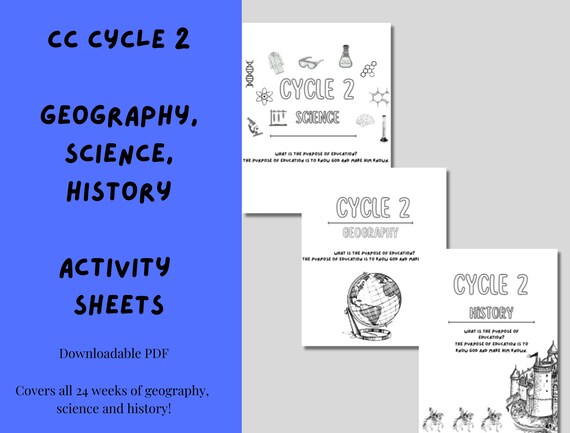 CC Cycle 2 Geography Science & History Activity Sheets - Etsy