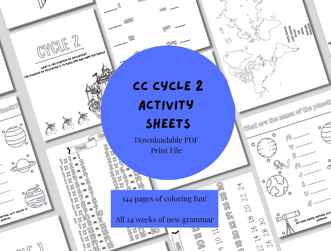 Classical Conversations Cycle 2 Complete Memory Work Activity Sheets ...