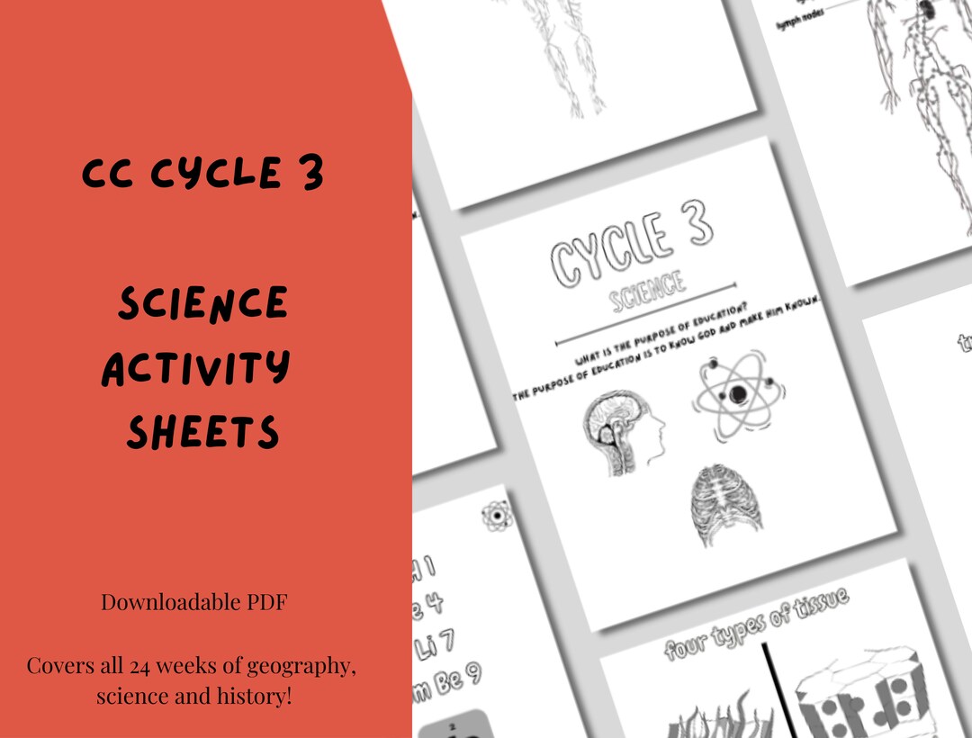 Classical Conversations Cycle 3 Science Coloring Pages, Homeschool ...