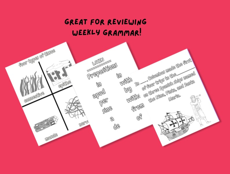 Classical Conversations Cycle 3 Complete Memory Work Activity Sheets ...