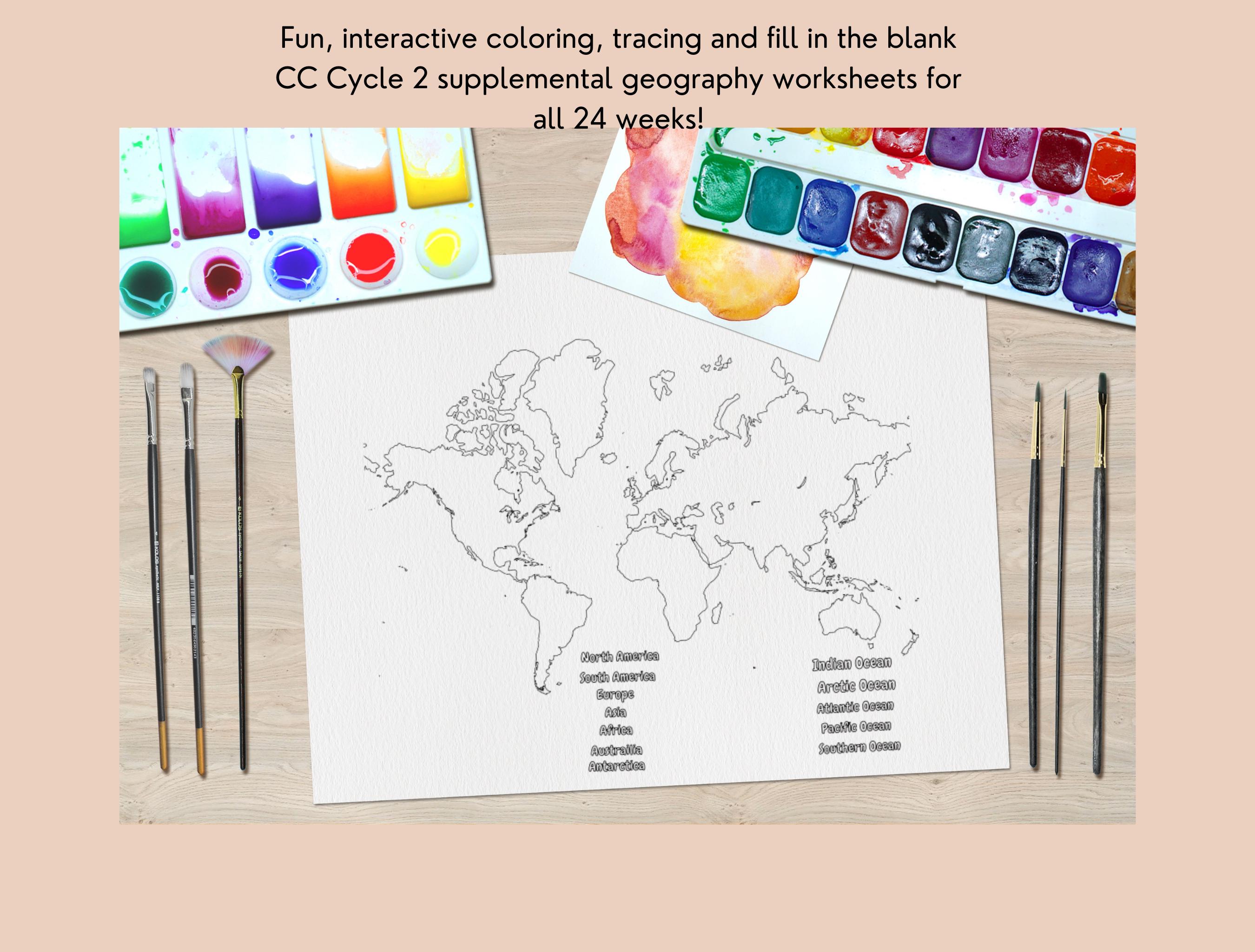 CC Cycle 2 Geography Coloring Pages - Etsy