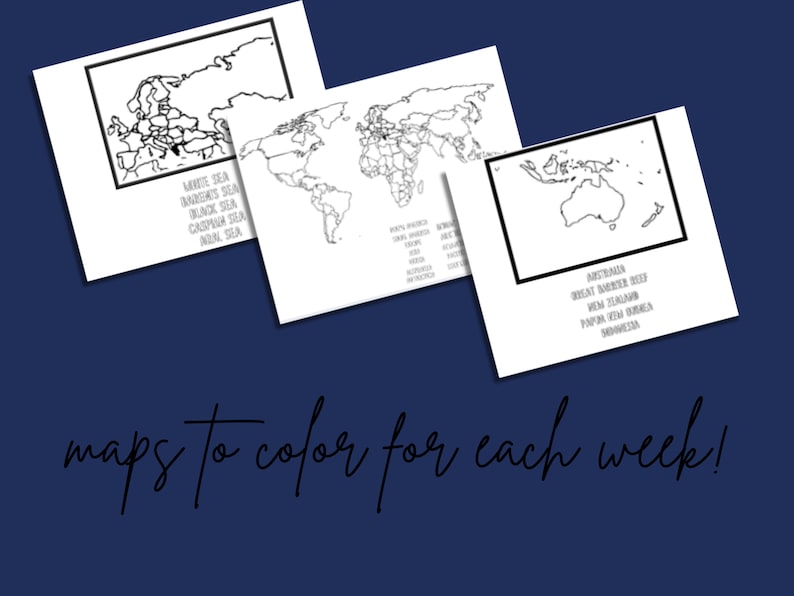CC Cycle 2 Geography Coloring Pages - Etsy