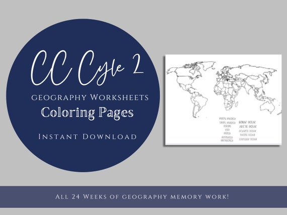 CC Cycle 2 Geography Coloring Pages - Etsy