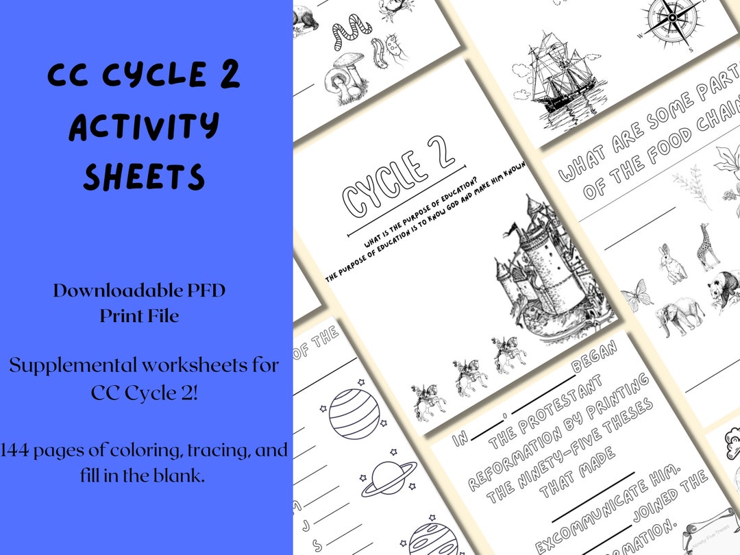 Classical Conversations Cycle 2 Complete Memory Work Activity Sheets ...