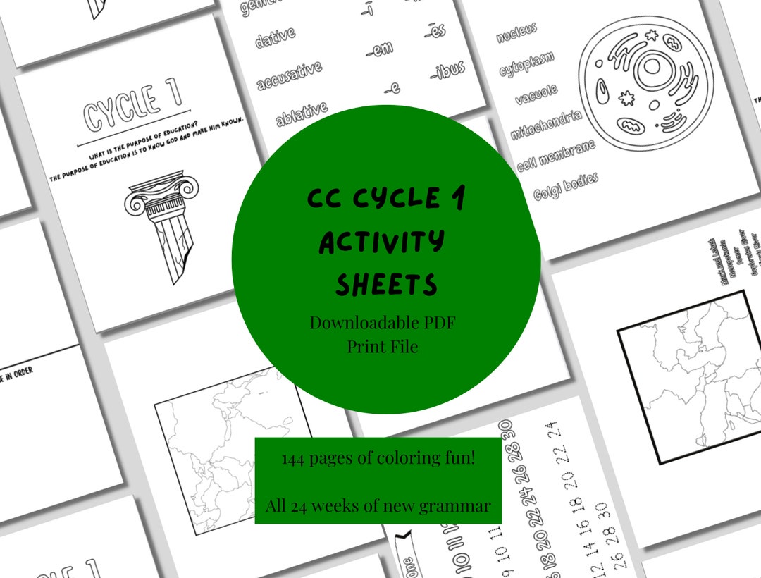 Classical Conversations Cycle 1 Complete Memory Work Activity Sheets ...