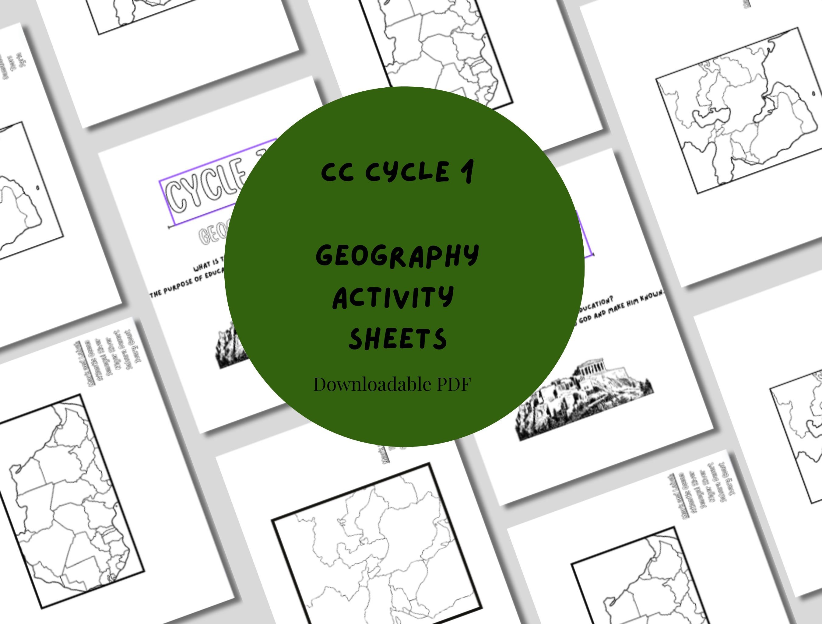 Classical Conversations Cycle 1 Geography Coloring Pages, Homeschool ...