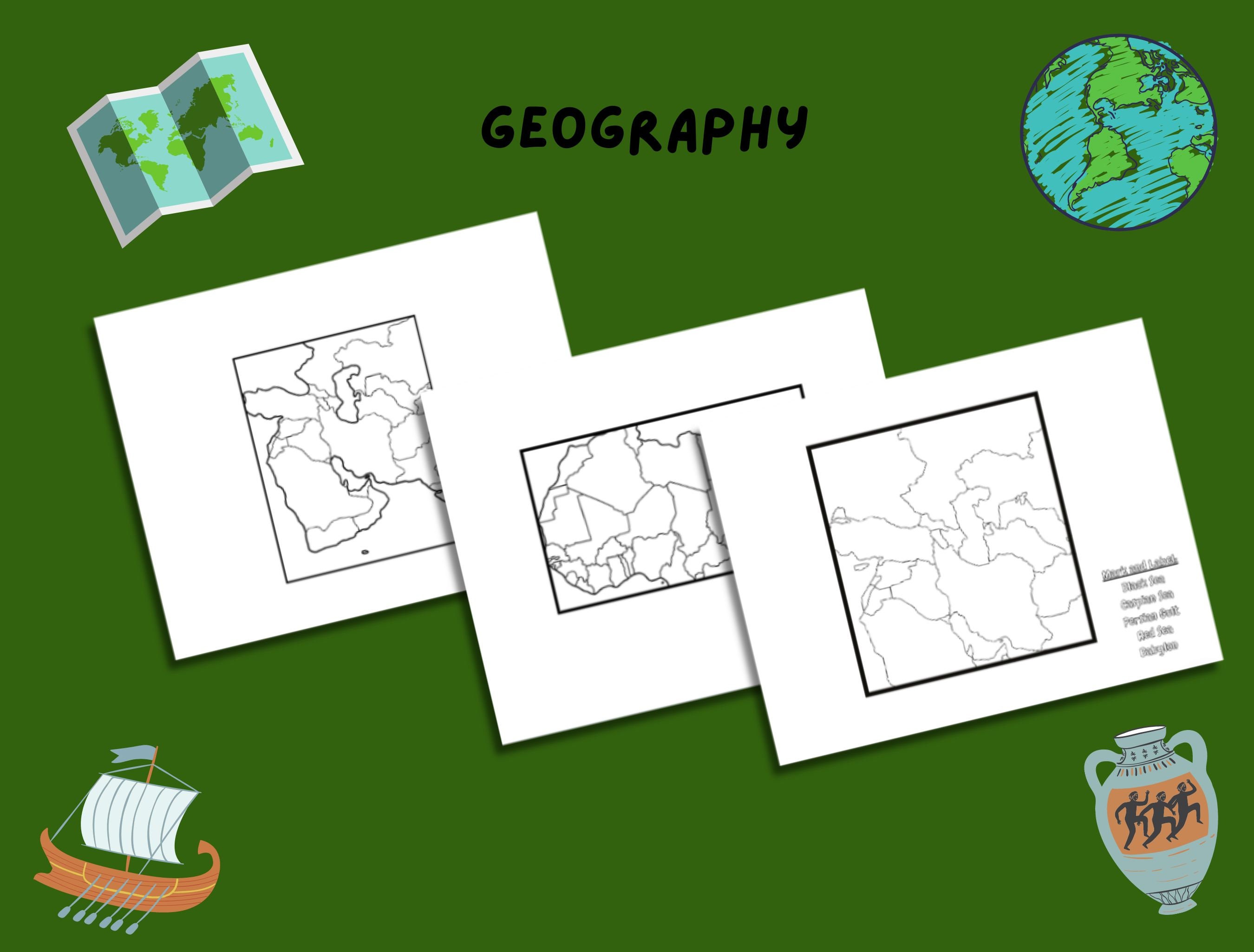Classical Conversations Cycle 1 Geography Coloring Pages, Homeschool ...
