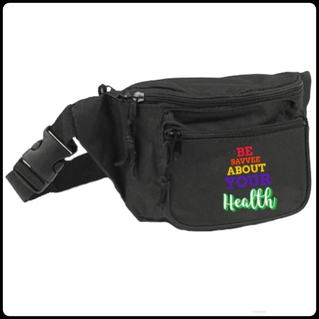 3-pocket Fanny Pack W/ Adjustable Plastic Snap Buckle Healthy Lifestyle ...