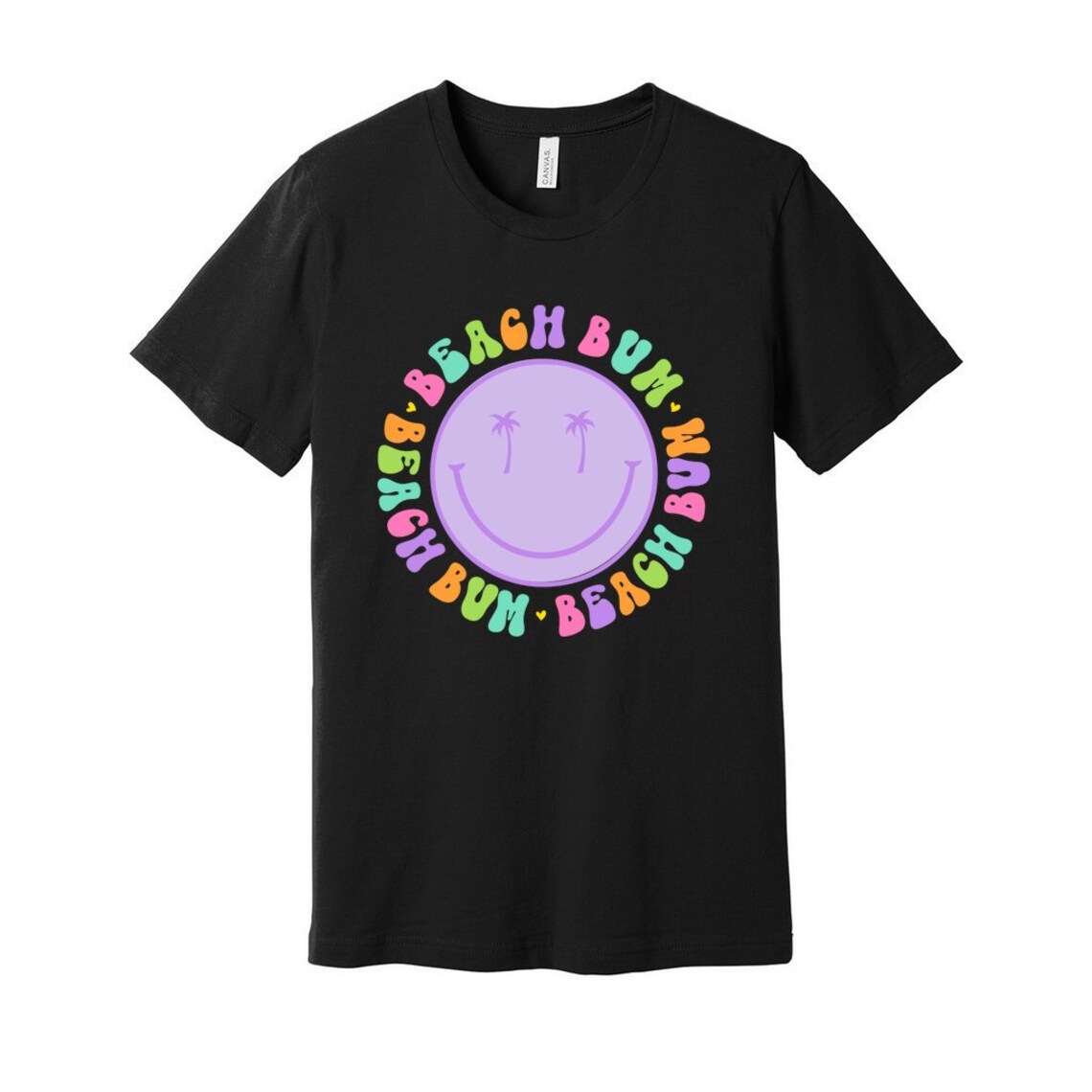 Beach Bum Smiley Face Summer Tee, - Etsy