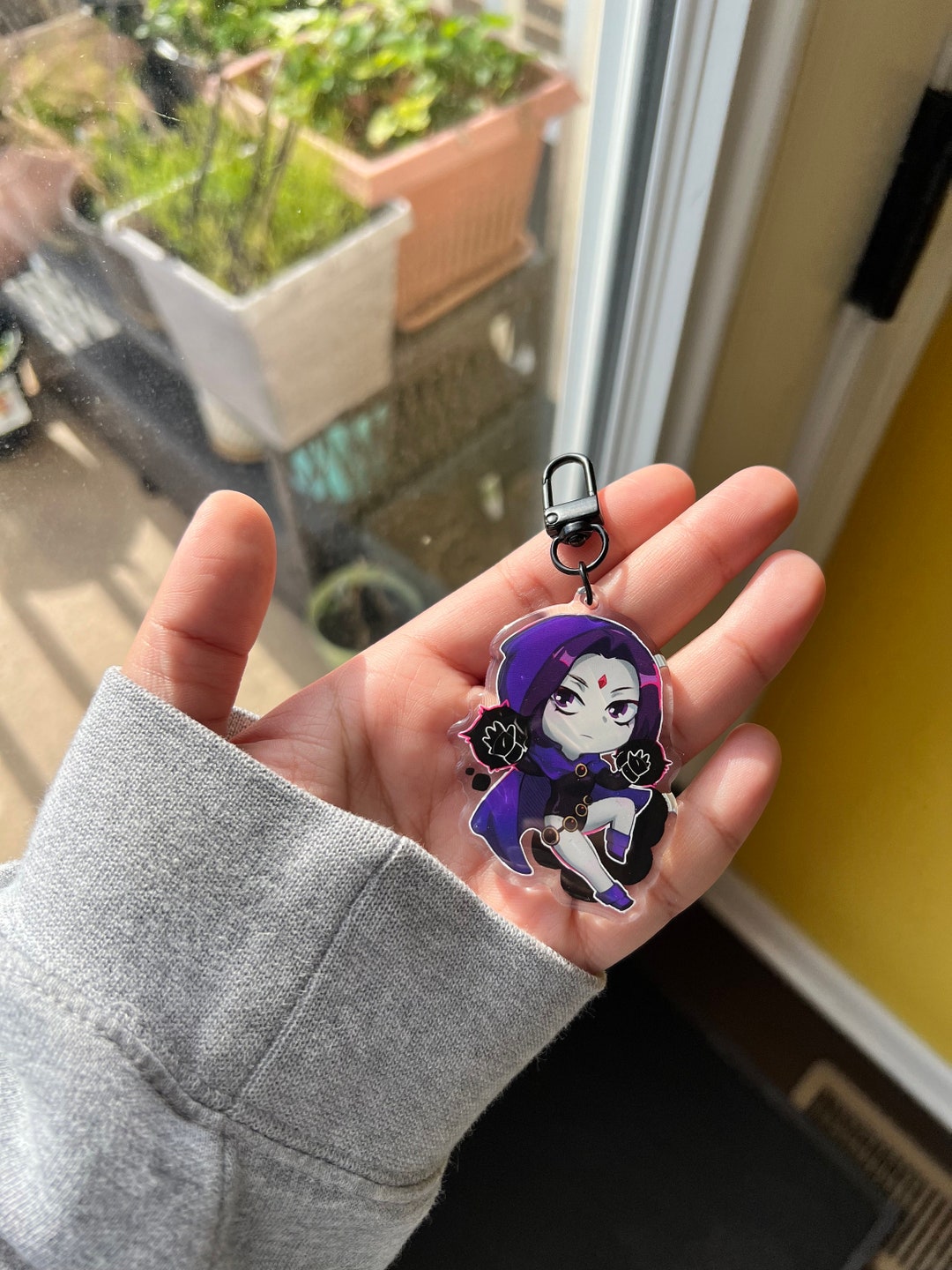 Cute Chibi Raven Teen Titians Epoxy Acrylic Keychain - Etsy