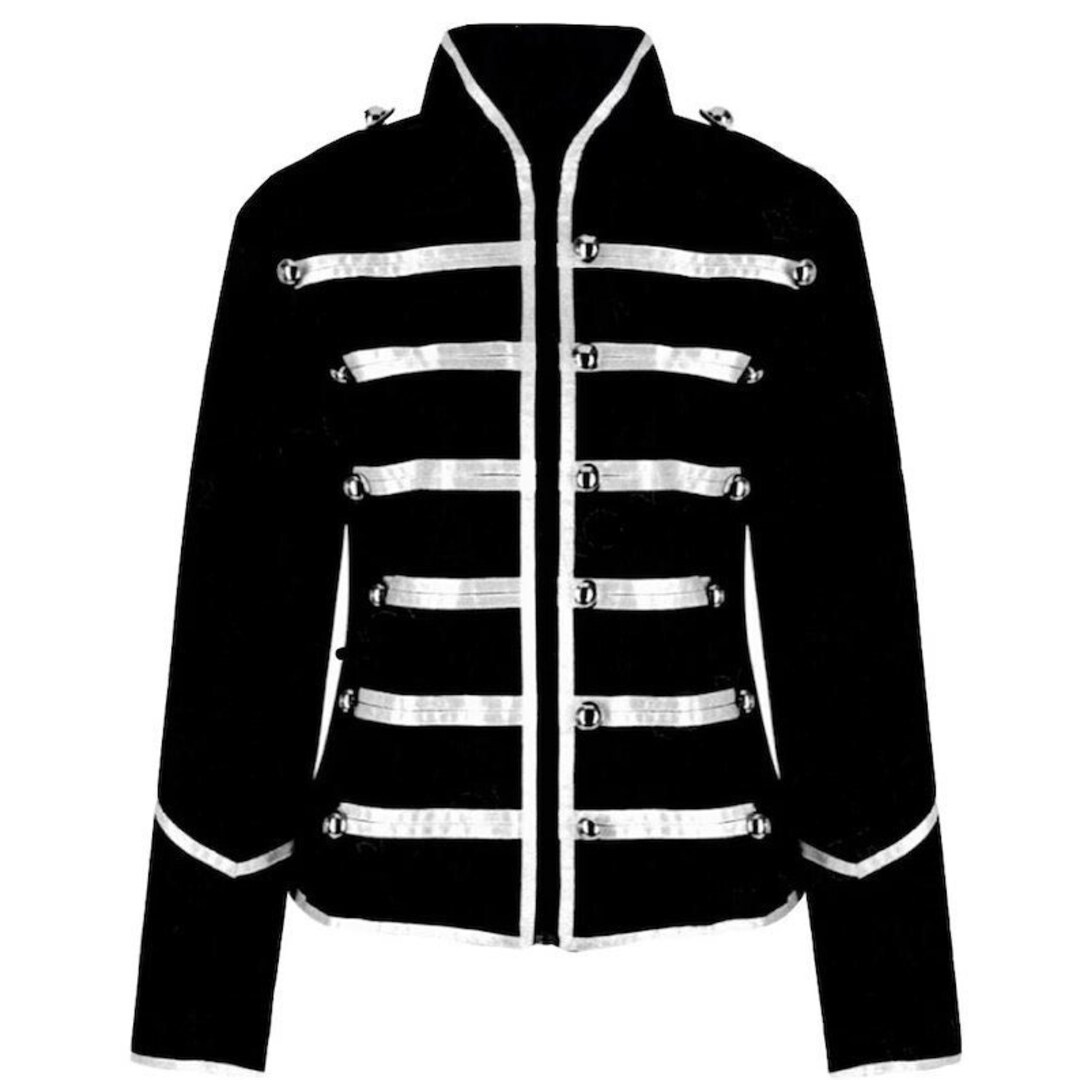 Women's Gothic Style Black Parade Denim Jacket Handmade Premium Quality ...