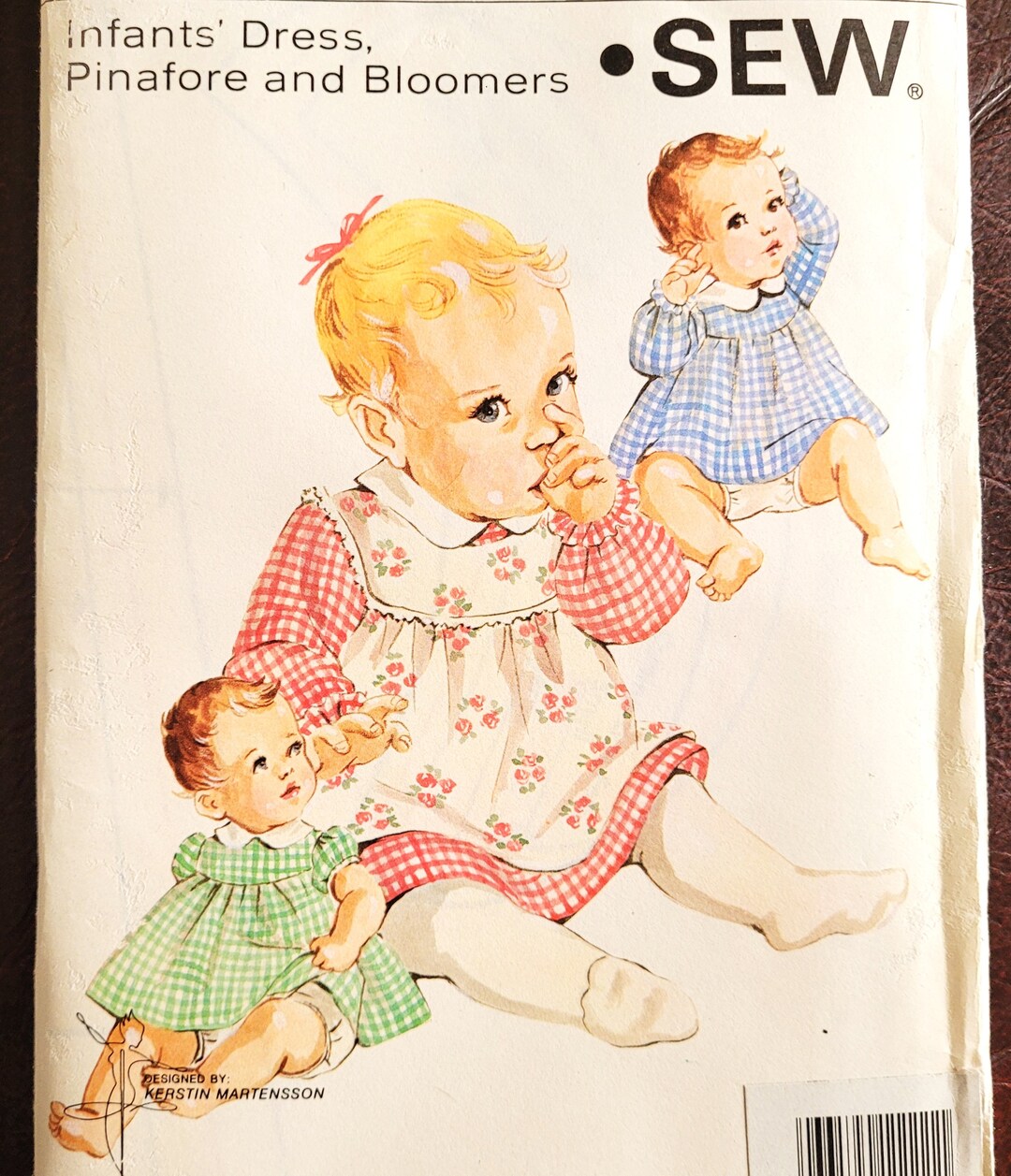 Sewing Pattern Baby, Kwik Sew 443 1980s, Sizes 0-3, Dress, Pinafore and ...